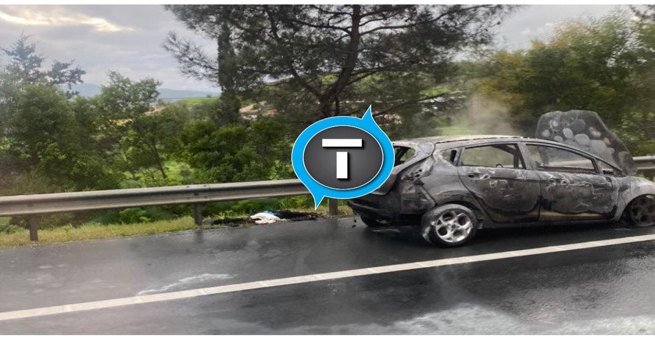 Στις φλόγες εν κινήσει όχημα στον αυτοκινητόδρομο Λάρνακας-Λευκωσίας