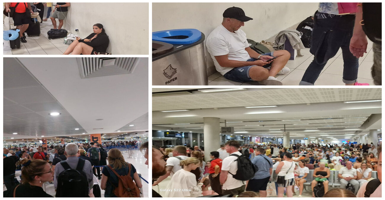 Το απόλυτο χάος στα αεροδρόμια - Άτομα κάθονται μέχρι και στο πάτωμα ...